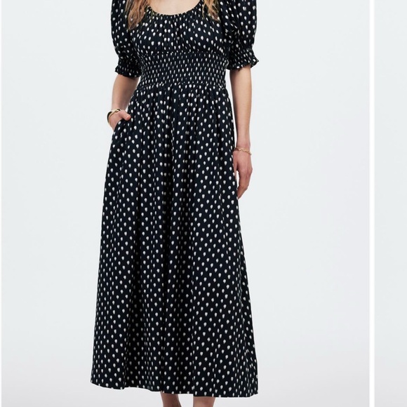 Madewell | Dresses | Madewell Navy And White Shinto Print Maxi Dress ...